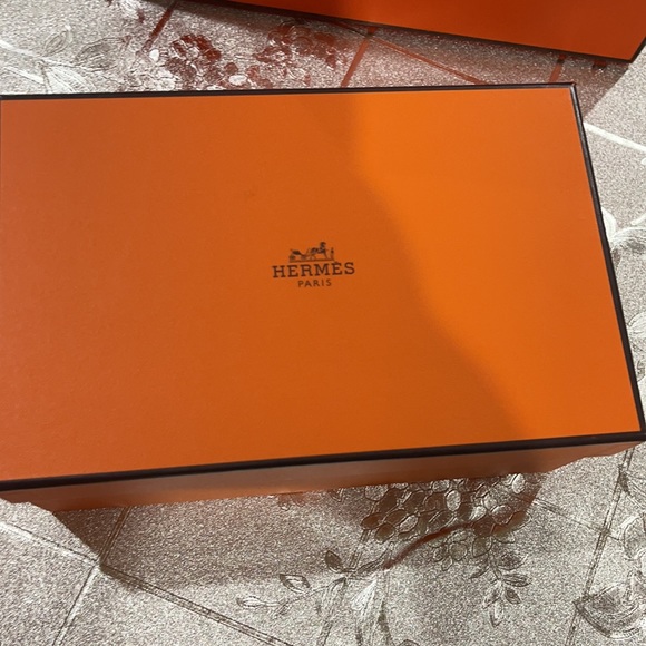 Hermes | Other | Herms Orange Packaging Boxes Shopping Bag | Poshmark